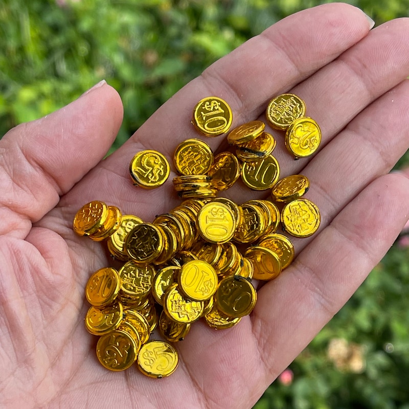 Mini Plastic Gold Coins - Etsy