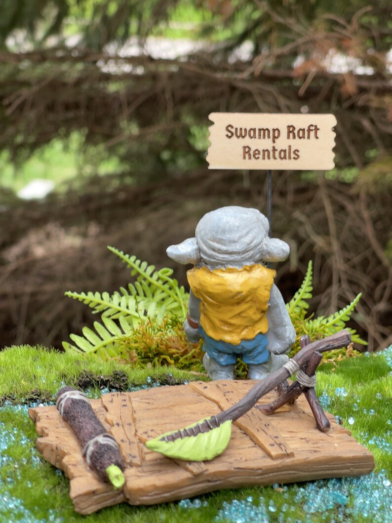 Miniature Swamp Raft Miniature Troll Miniature Sign Fairy | Etsy