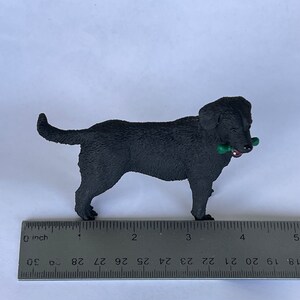 Large Miniature Black Lab Figurine, Diorama, Craft Supply, Hard Plastic ...