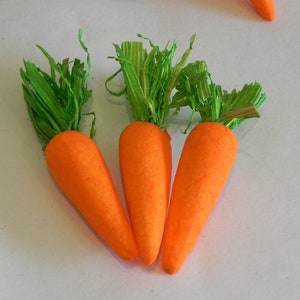 Miniature Carrots Easter Miniatures, Small Foam Vegetable, DIY Craft ...