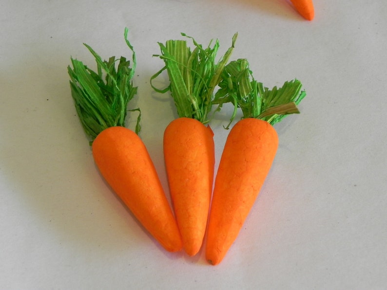 Miniature Carrots Easter Miniatures Small Foam Vegetable DIY - Etsy