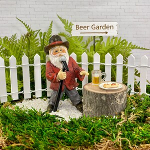 Miniature Gnome Western Country Crooner, Beer Garden Sign, Mini Beer ...