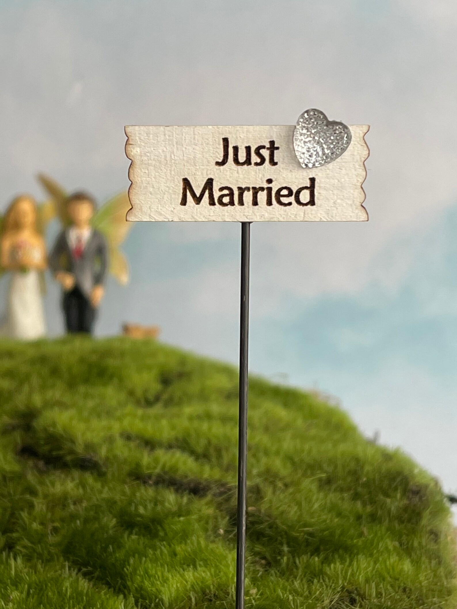Fairy Garden Wedding Miniatures Just Married Miniature | Etsy