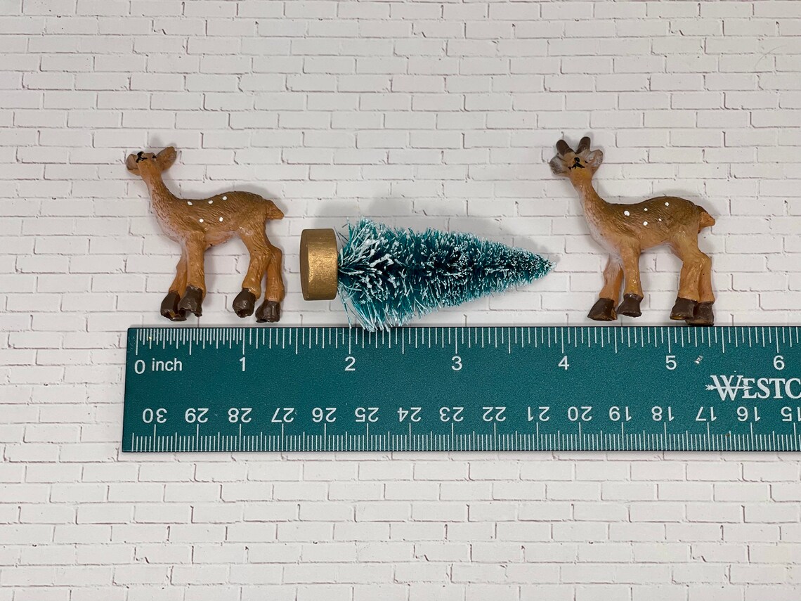 Miniature Reindeer Christmas Miniatures Miniature Deer - Etsy