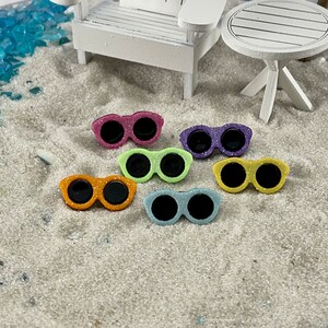ONE Miniature Sunglasses Button Glitter, Beach Minis, Fairy Garden ...