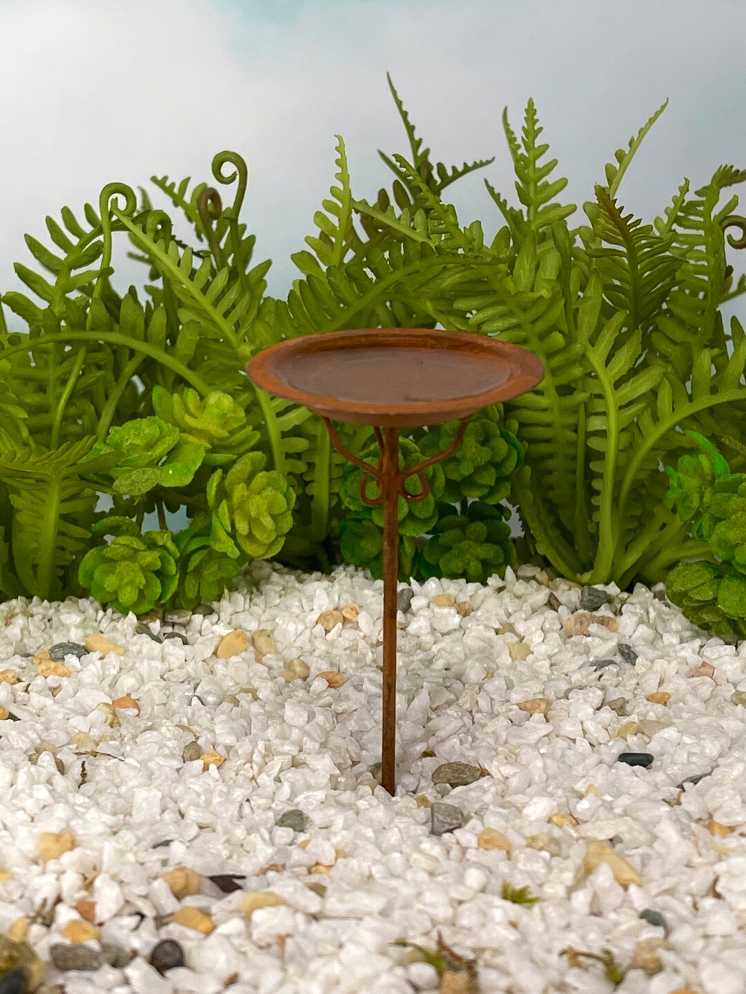 Fairy Garden Birdbath Miniature Bird Bath and Artificial Water, Rustic ...