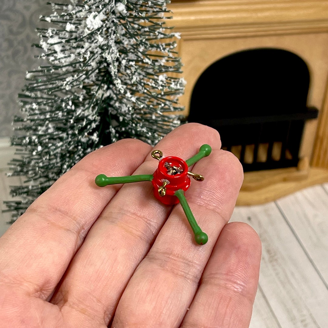 Miniature Christmas Tree Stand, Dollhouse Minis, Diorama Accessory ...