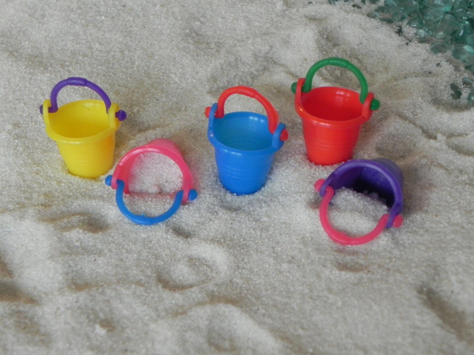 Miniature Beach Bucket Assorted Colors Mini Flip Flops Sold - Etsy