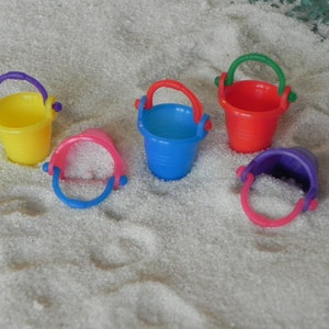Miniature Beach Bucket Assorted Colors, Mini Flip Flops, Flip Flop Sold ...