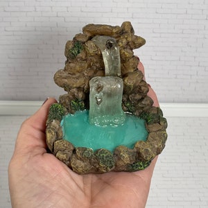 Miniature Waterfall, Miniature Artificial Fern, Fairy Garden Accessory ...