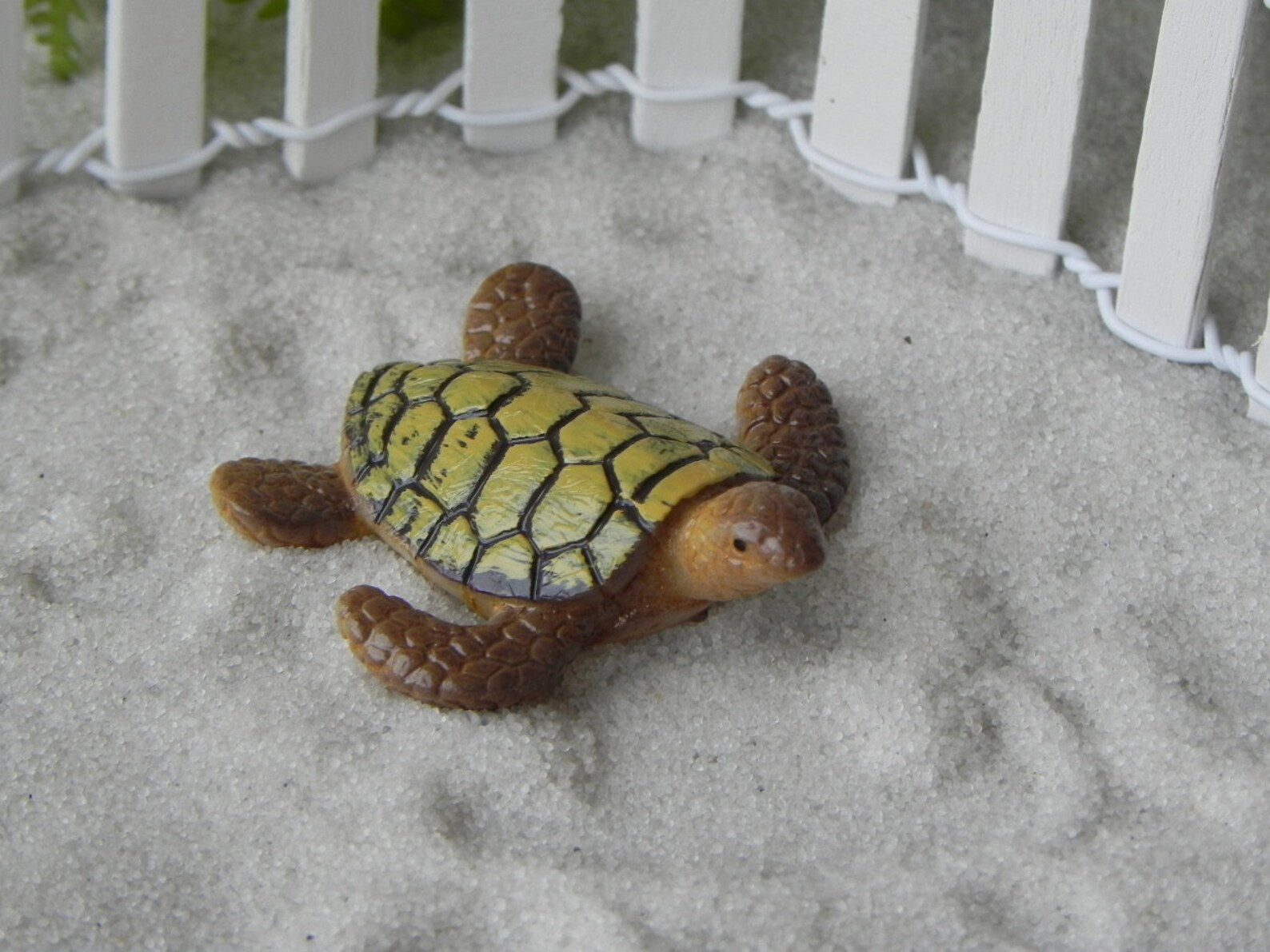 Miniature Sea Turtle, Miniature Beach Garden Accessory, Coastal ...