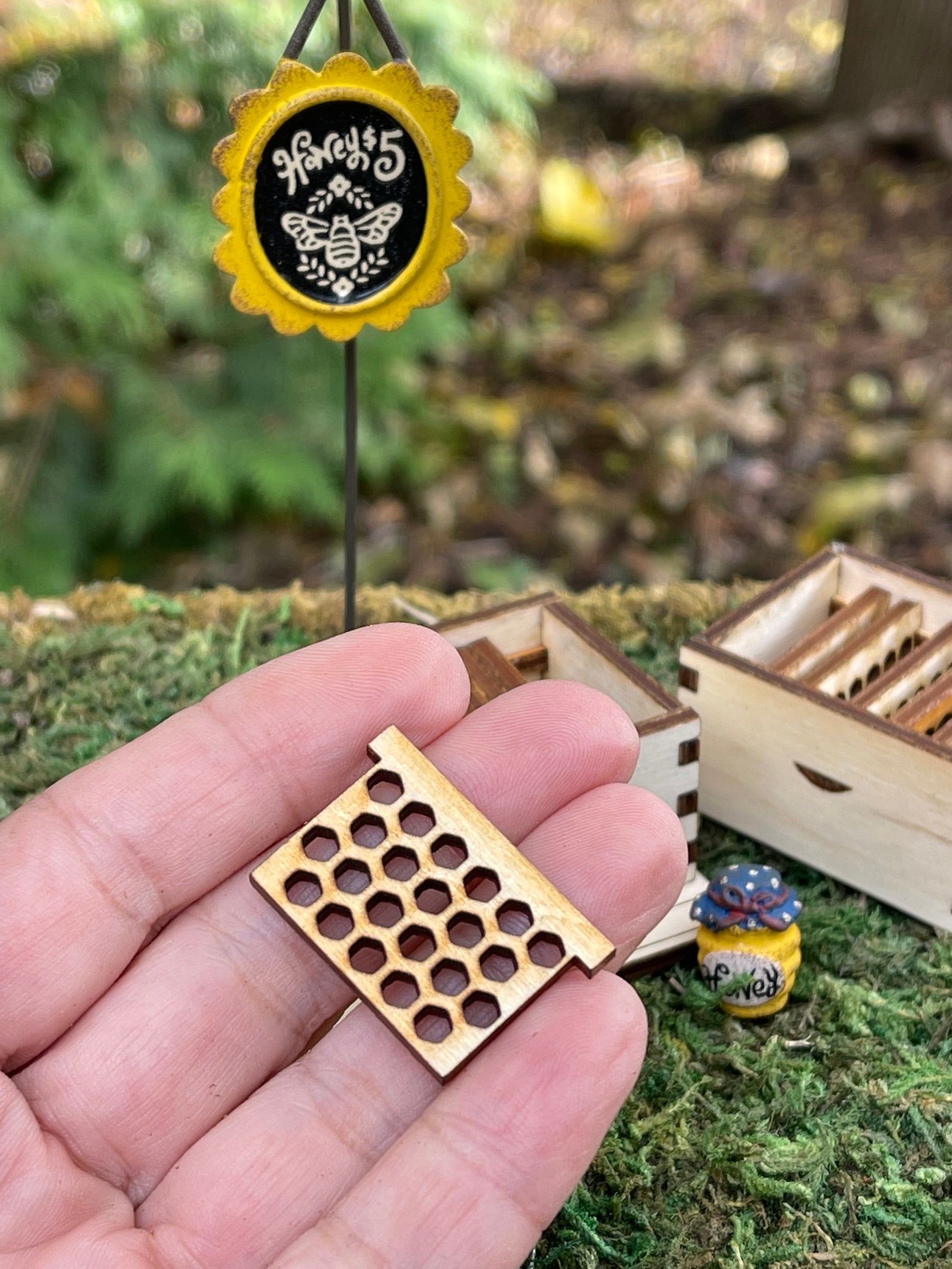 Miniature Bee Hive, Miniature Bees, Miniature Honey, Bee Keeper's Gift ...