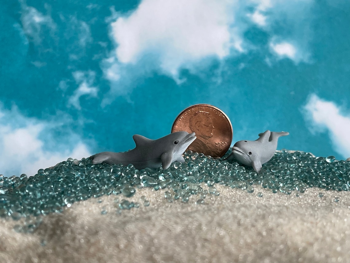 Micro Miniature Dolphin, Tiny Dolphins, Beach Garden Supplies ...
