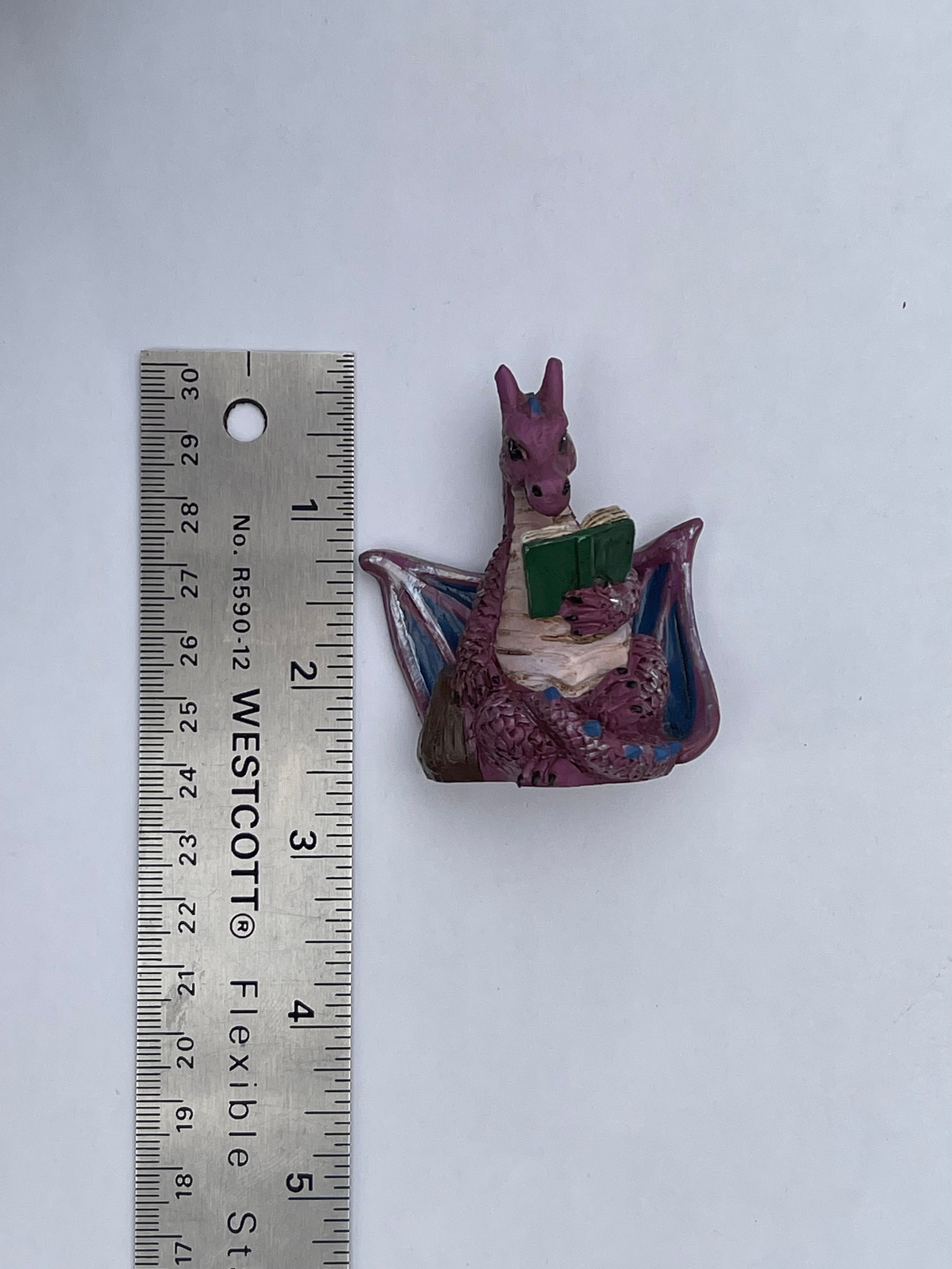 Miniature Dragon Dragon With Book Miniature Reading Dragon - Etsy