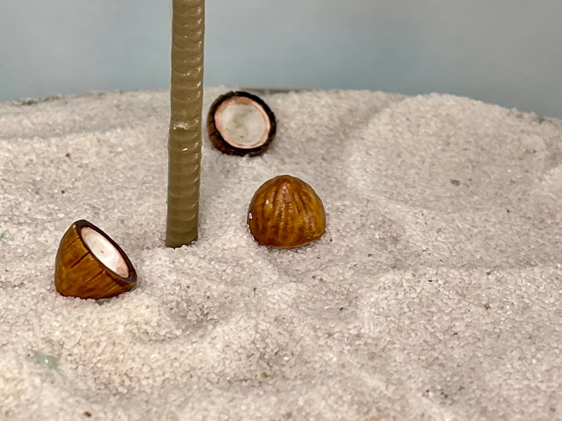 Miniature Coconuts Miniature Palm Tree Miniature Beach - Etsy