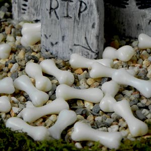 Miniature Bones, Halloween Miniatures, Fairy Garden Accessories ...