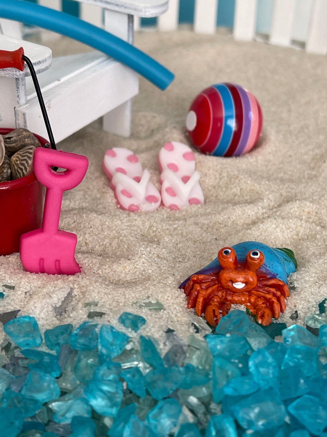 Fairy Garden Beach Miniatures, Coastal Miniatures, Miniature Adirondack ...