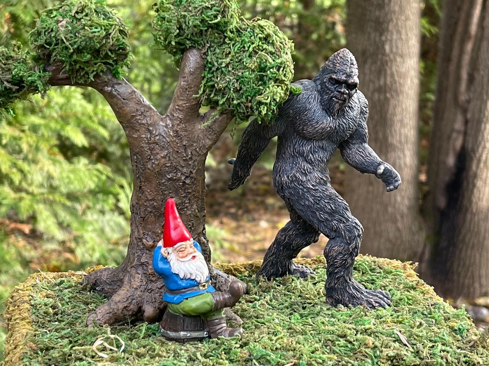 5 Tall Miniature Bigfoot Figurine Mini Garden Gnome - Etsy