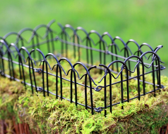 Fairy Garden Fence, Miniature Black Fence, Fairy Garden Accessories ...