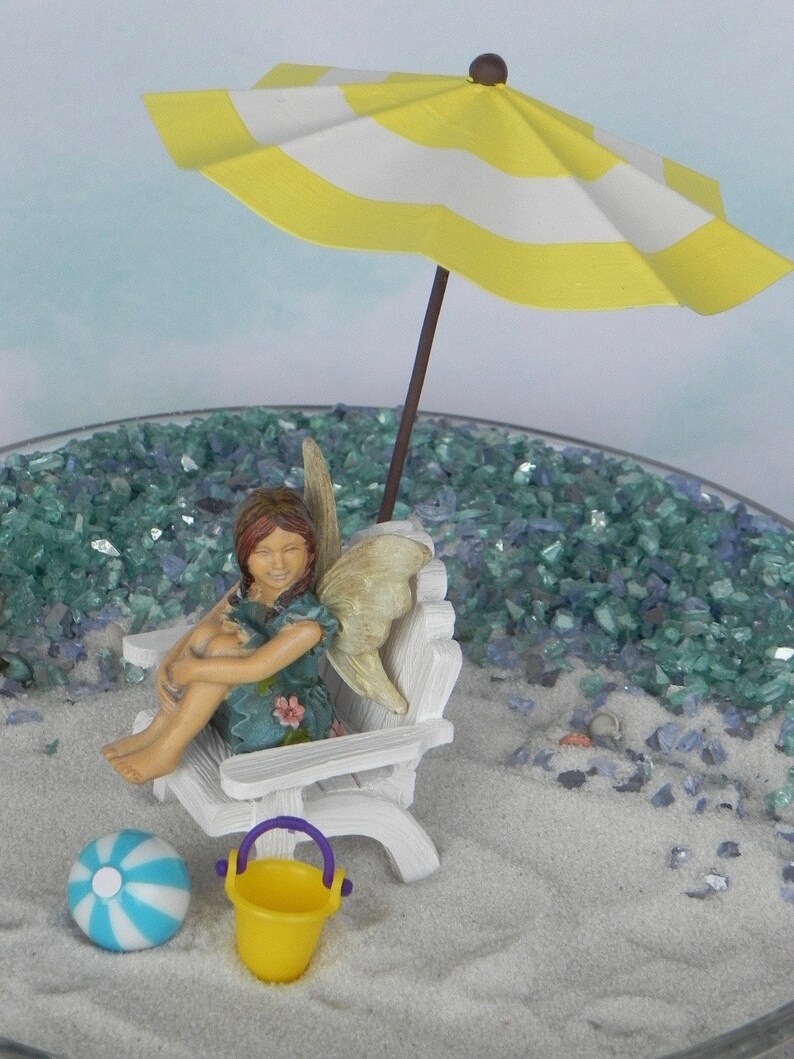 Fairy Garden Beach Set Miniature Adirondack Chair Beach | Etsy