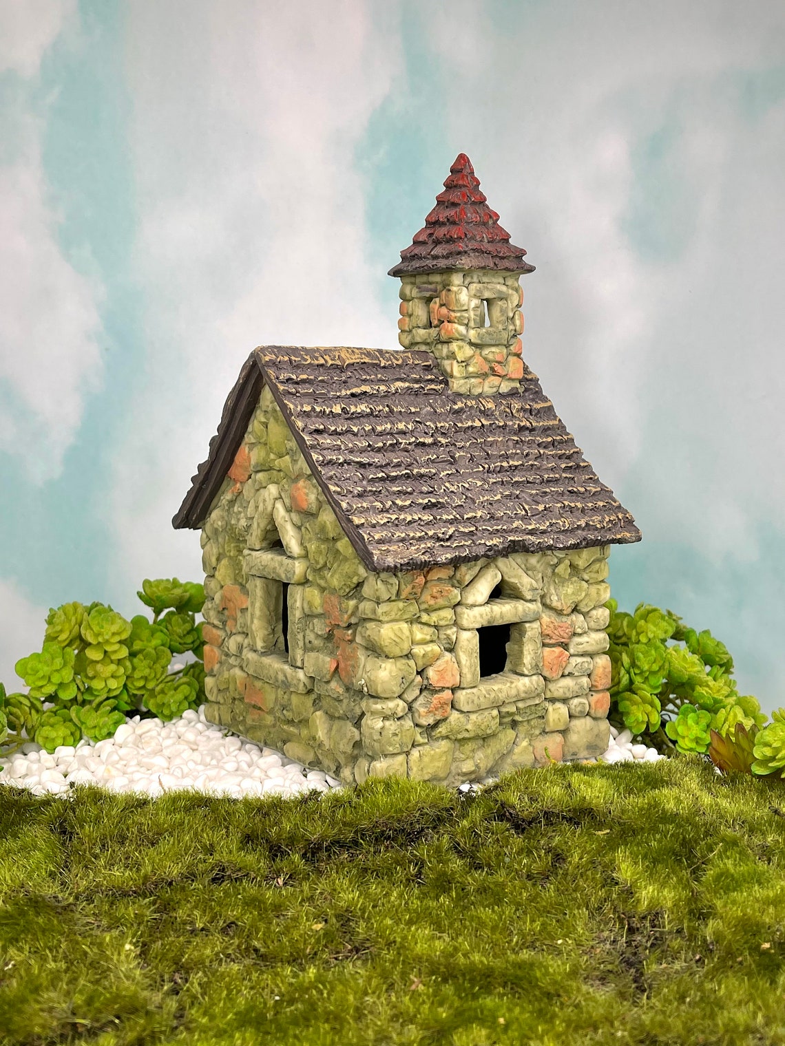 Miniature Wedding Chapel, Fairy Garden Accessory, Wedding Decor ...