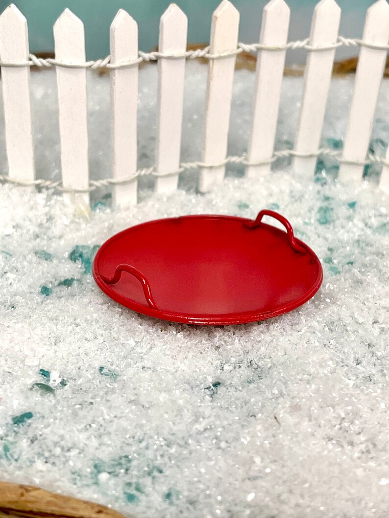 Miniature Snowman Mini Round Sled Miniatures for Dollhouse - Etsy