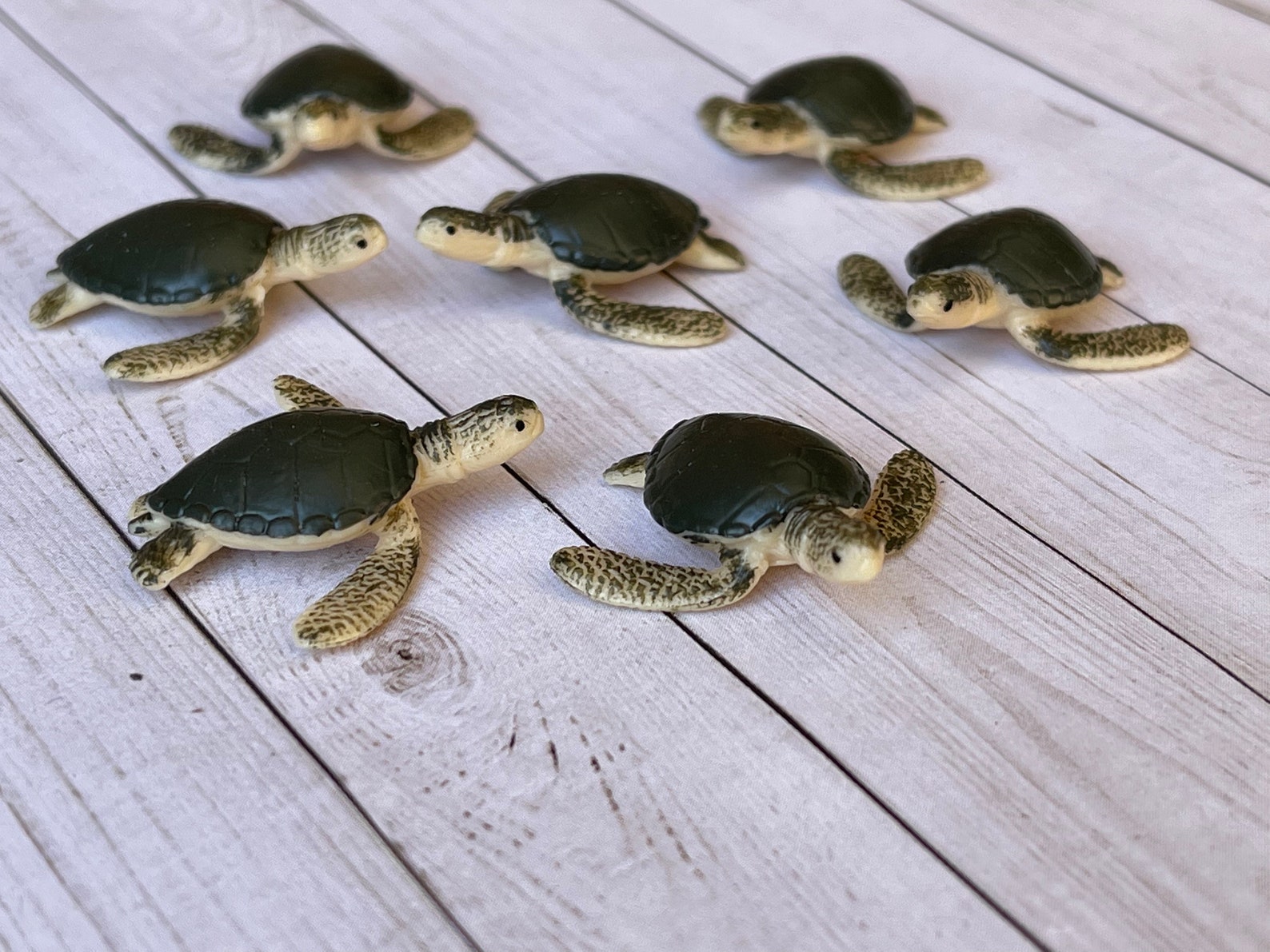 Miniature Sea Turtle, Tiny Figurine, Beach Garden Supplies, Terrarium ...