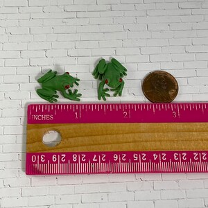 Tiny Green Tree Frog, Miniature Figurine, Terrarium Supply, Craft ...