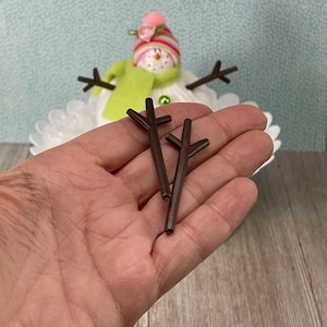 Miniature Snowman Twig Arms, Plastic Snowmen Twig Arms, Christmas Craft ...