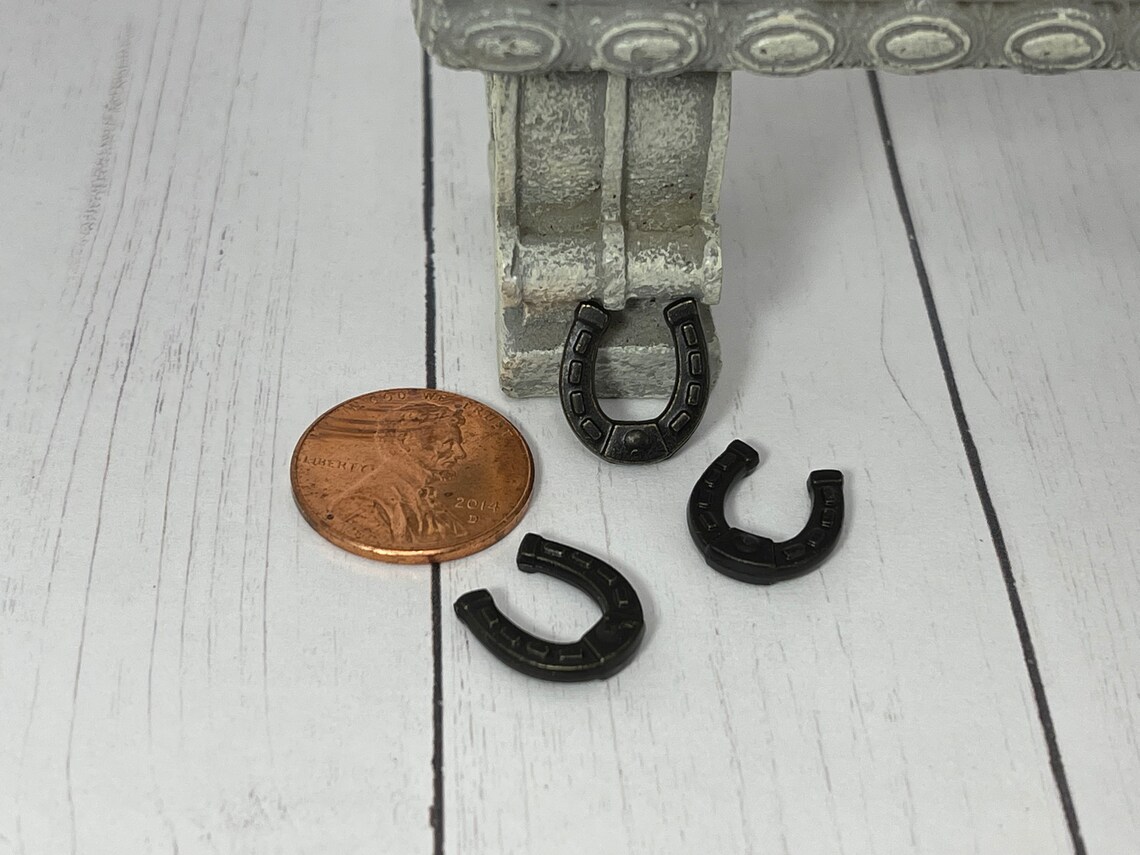 Miniature Horseshoe, Dollhouse Miniatures, St. Patrick's Day Miniatures ...