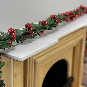 Miniature Christmas Garland Artificial Pine Wired, Roping Bead Garland ...