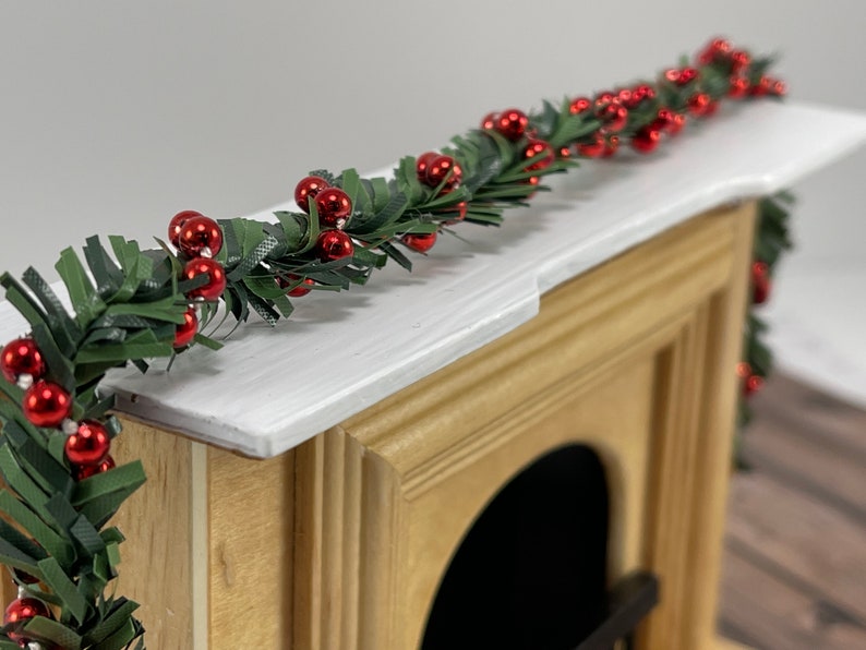 Miniature Christmas Garland Artificial Pine Wired Roping With - Etsy