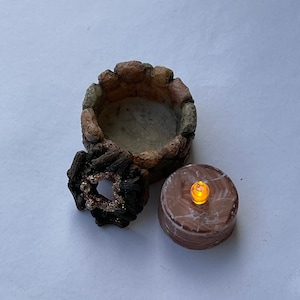 Fairy Garden Fire Pit, Miniature Firepit, LED Battery Operated ...