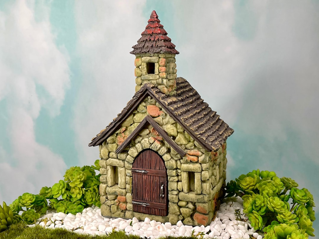 Miniature Wedding Chapel, Fairy Garden Accessory, Wedding Decor ...