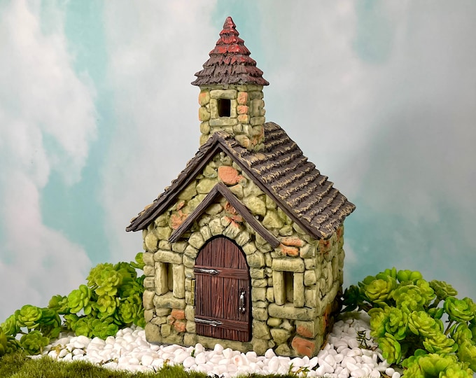 Miniature Wedding Chapel, Fairy Garden Accessory, Wedding Decor ...