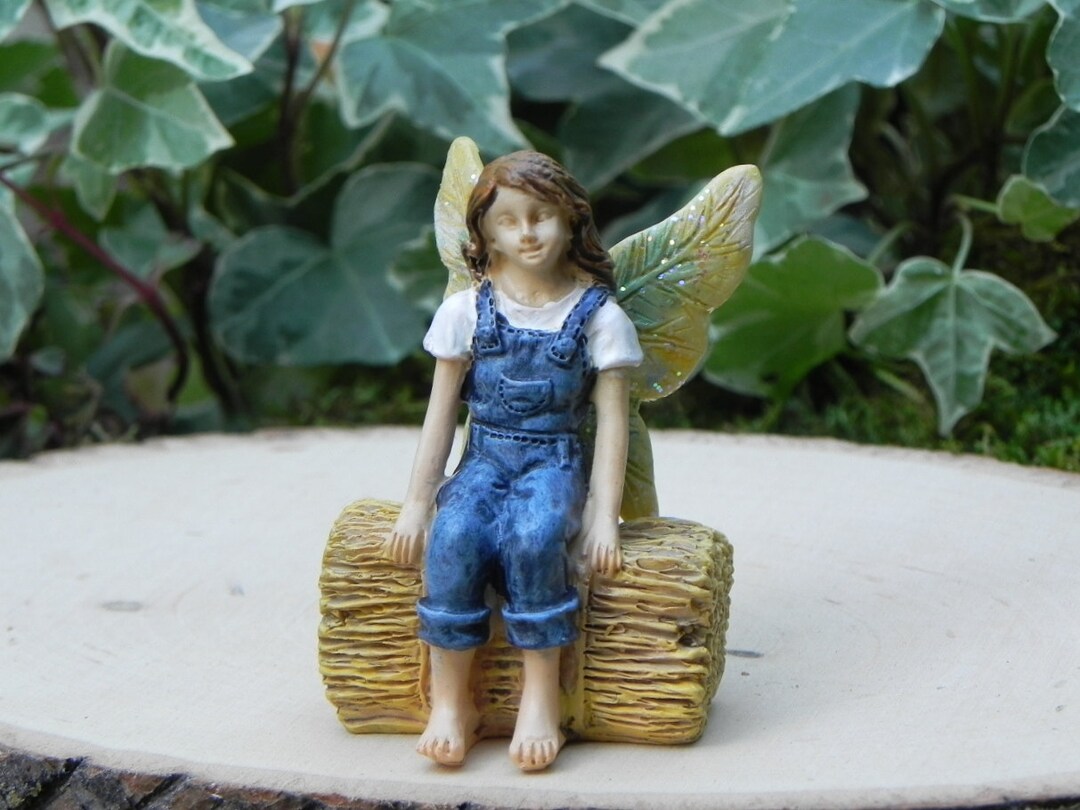Fairy on Haystack - Fall Fairy - Miniature Accessory Fairy Accessories ...