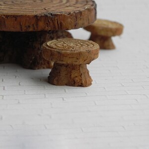 Fairy Garden Table Stools Set, Miniature Woodland Table and Stools, 5 ...