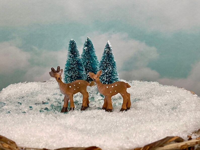 Miniature Reindeer Christmas Miniatures, Miniature Deer, Christmas ...