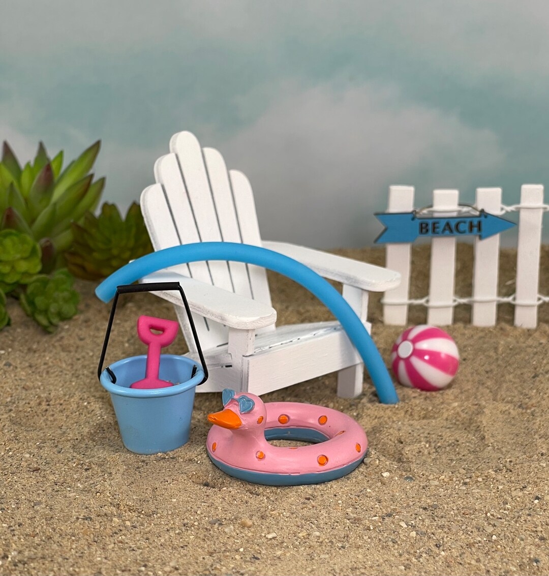 Miniature Adirondack Chair, Miniature Pool Floaty, Miniature Noodle ...