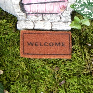 Miniature Welcome Mat Rug Dollhouse Miniatures Fairy Garden - Etsy