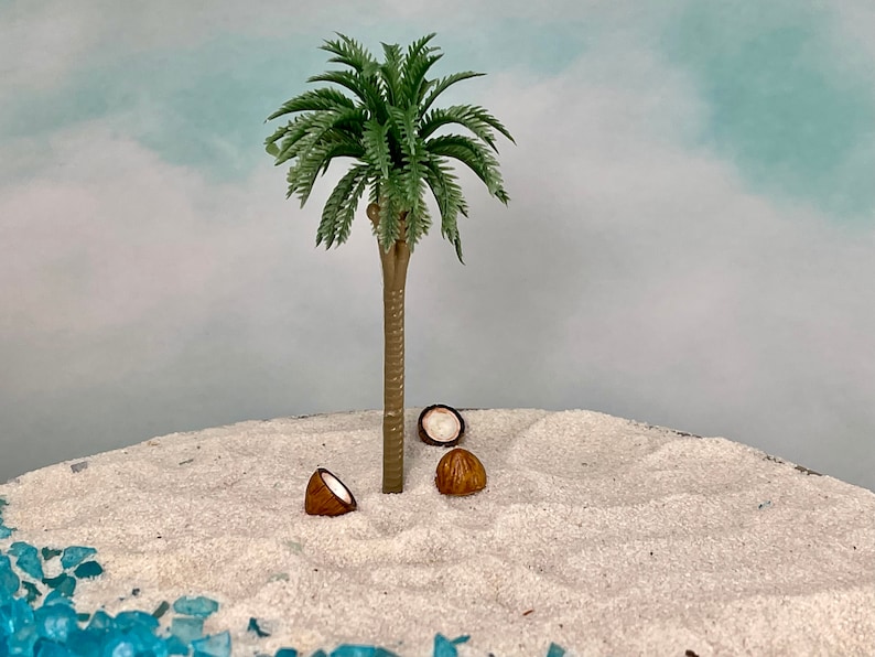 Miniature Coconuts Miniature Palm Tree Miniature Beach - Etsy