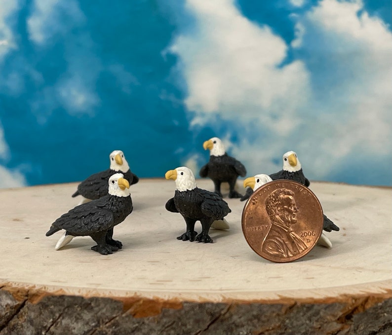 Miniature Bald Eagle Tiny Bald Eagle Figurine Animal 4th of | Etsy