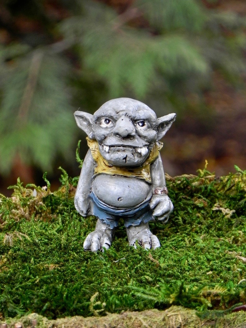 Miniature Troll Figurine Gribby Do Not Anger the Troll Sign - Etsy