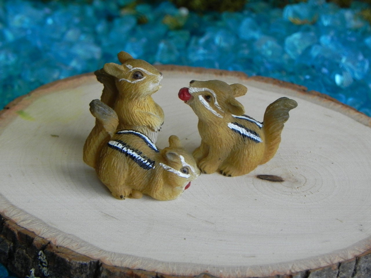 Fairy Garden Miniatures Chipmunk Figurines Set of 3 | Etsy