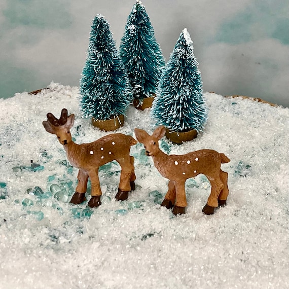 Miniature Reindeer Christmas Miniatures Miniature Deer - Etsy