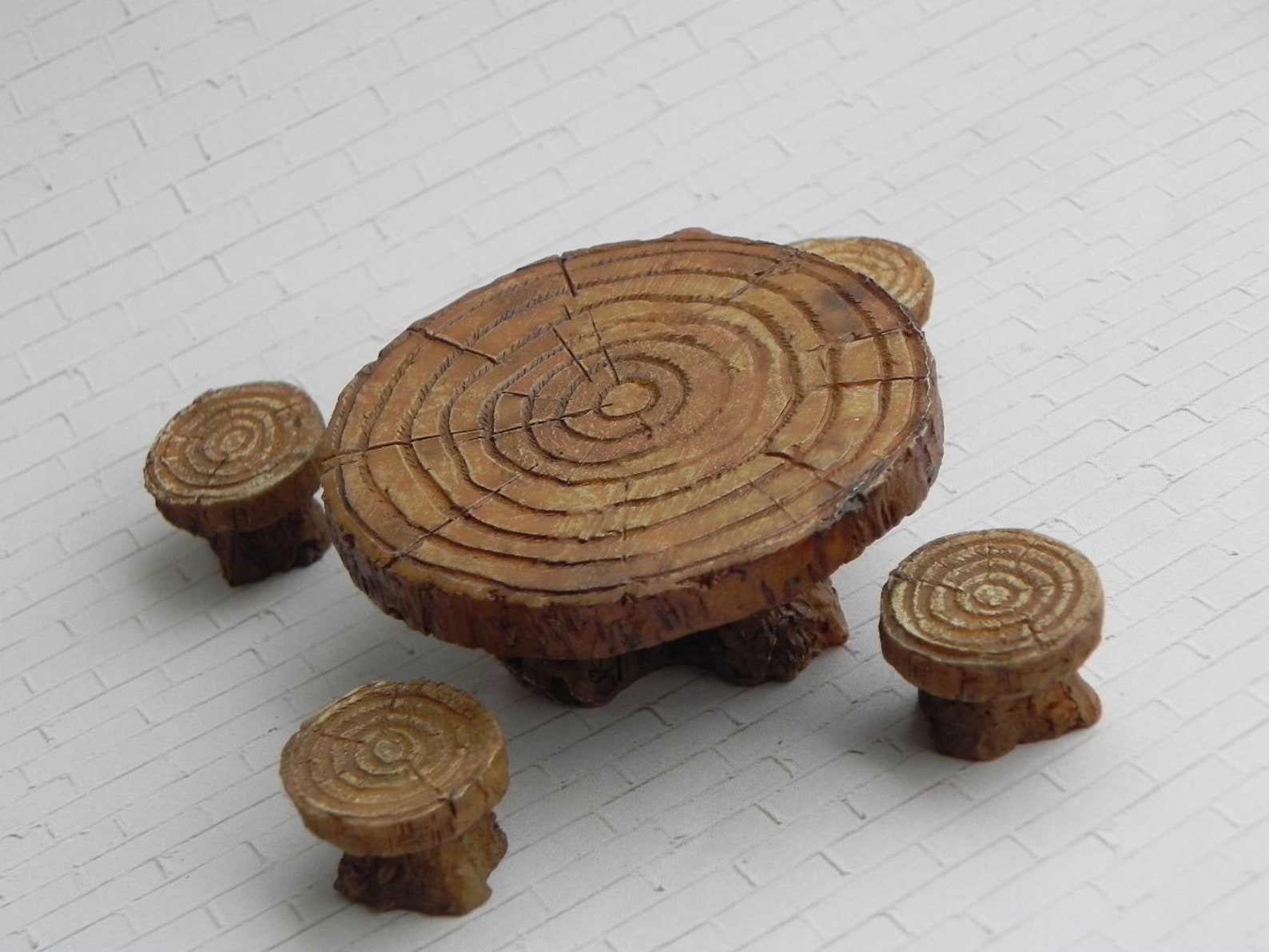 Fairy Garden Table Stools Set Miniature Woodland Table and | Etsy