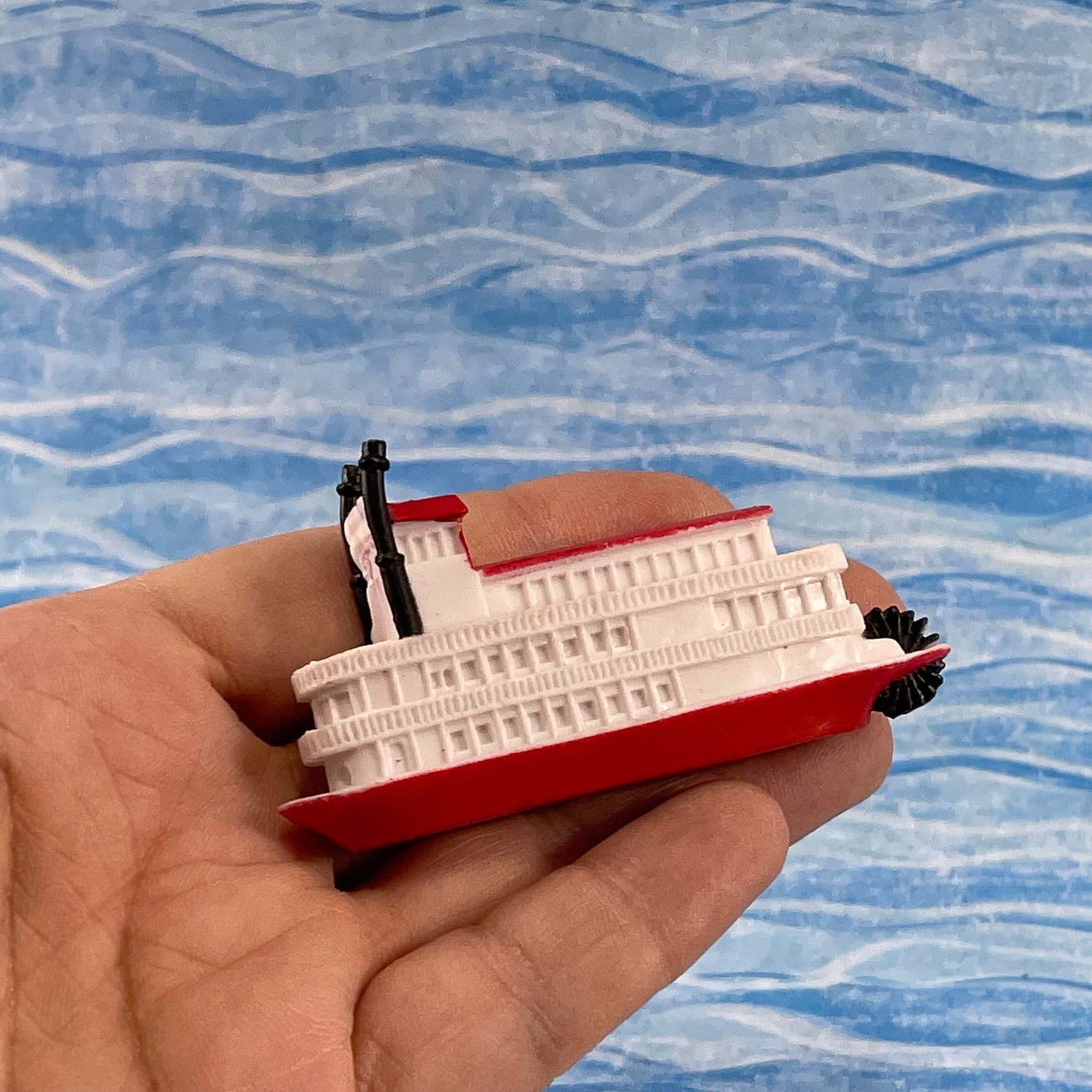 Miniature Riverboat, Plastic Model, Cupcake Cake Topper, Figure, Fairy ...