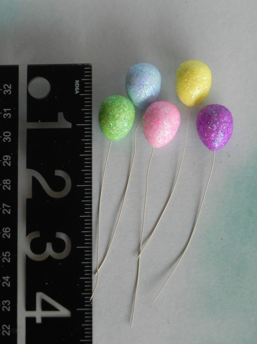 5 Miniature Balloons Glitter Dollhouse Miniatures | Etsy