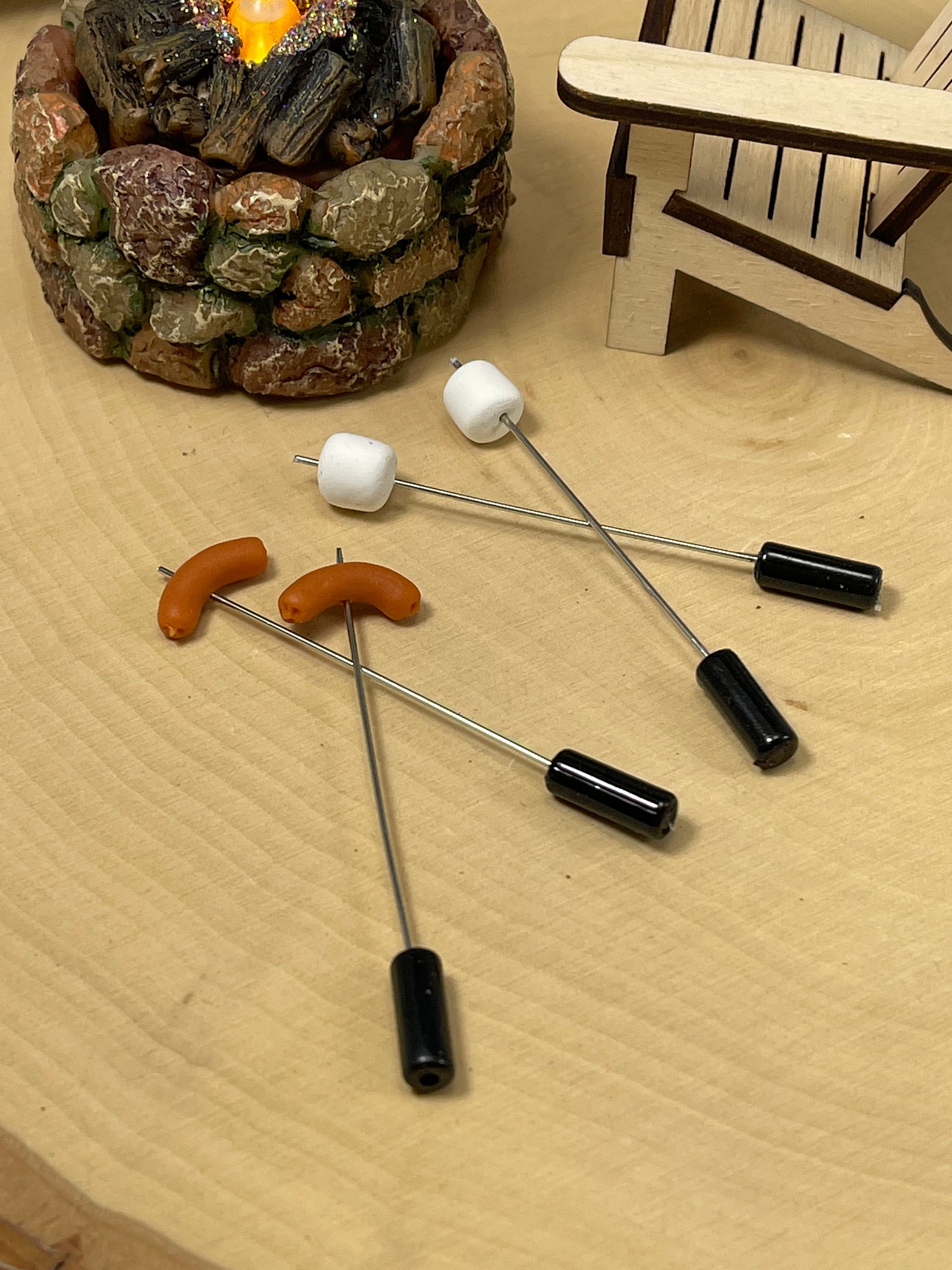 Miniature Hot Dog Roasting Sticks Miniature Marshmallow - Etsy