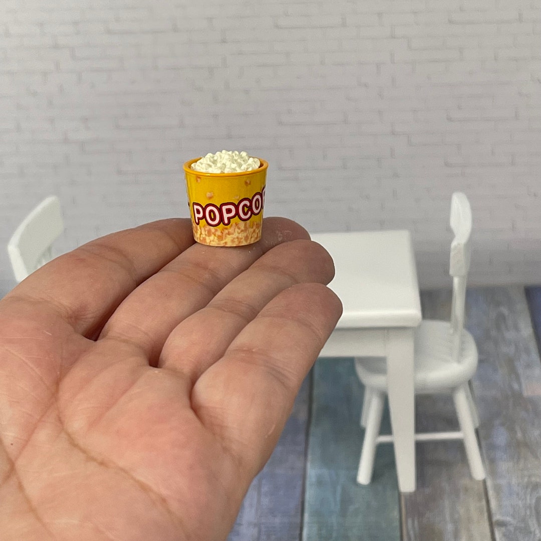 Miniature Popcorn Tub Bucket, Dollhouse Miniatures, Fairy Garden ...